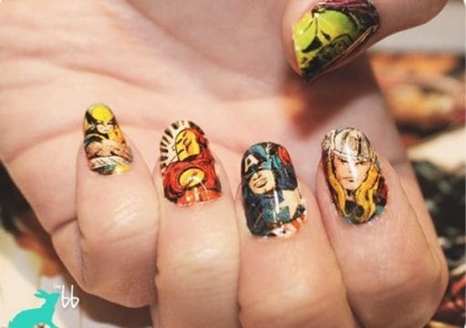 40 Inspiring Superhero Nail Art Ideas